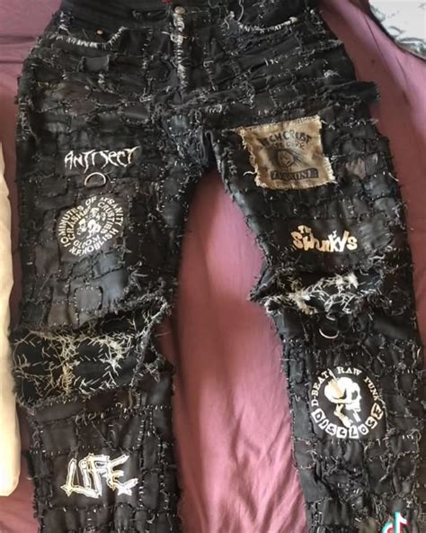 Crust Punk Pants Patch Pants Punk Crust Pants Punk Patches Punk