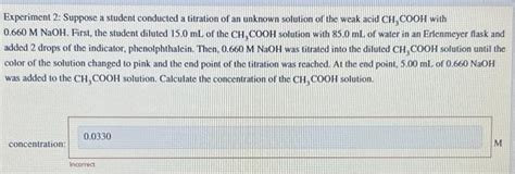 Solved Experiment 2 Suppose A Student Conducted A Titration Chegg