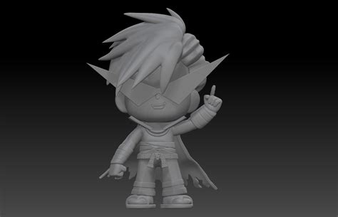 Free Obj File Chibit 069 Kamina Tengen Toppa Gurren Lagann 🦸 ・model