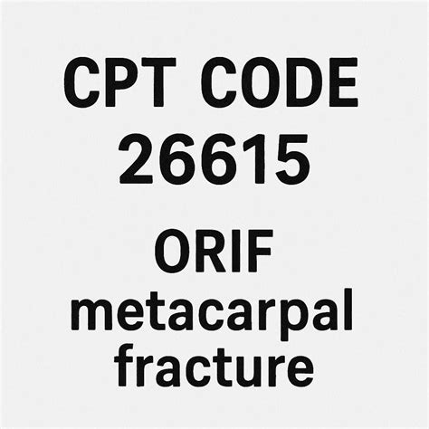 Cpt Code For Orif Metacarpal Fracture Wmwtl