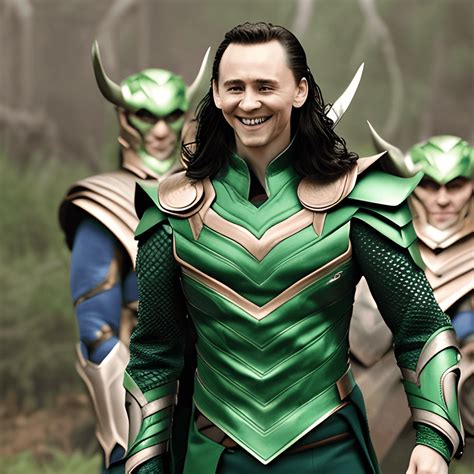 Loki Tom Hiddleston Green Armor Graphic · Creative Fabrica