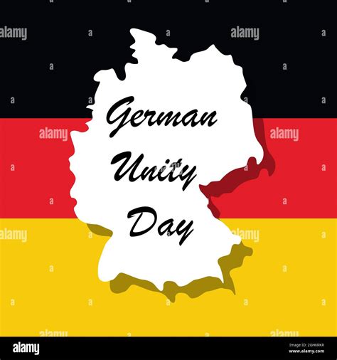 German Unity Day Tag Der Deutschen Einheit Vector Illustration National Germany Holiday