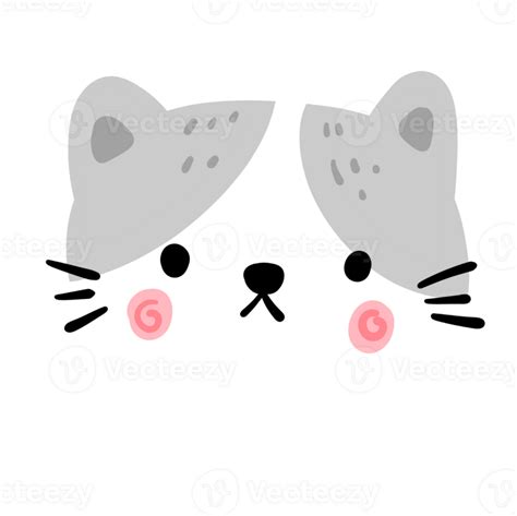 Cute Cat Face 25173921 Png