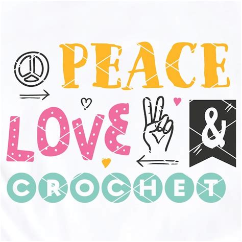 Peace Love Crochet Svg Etsy