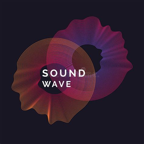Music Poster Vector Abstract Background With A Colored Dynamic Waves Stock Vector