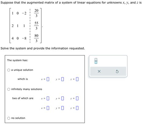 Solved Suppose that the augmented matrix of a system of | Chegg.com