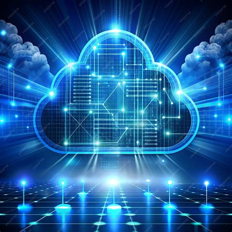 Cyber Technology Digital Cloud Computing Network Illustration Premium Ai Generated Image