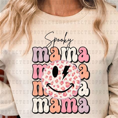 Spooky Mama Smiley Dtf Transfer Kai Rae Transfers