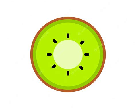 Premium Vector Half Of A Kiwi Fruit
