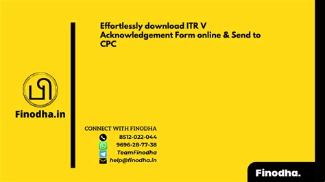 Effortlessly Download Itr V Acknowledgement Form Online And Send To Cpc