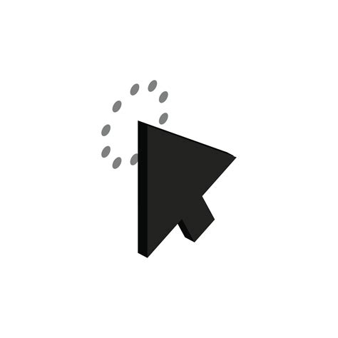 Click With Cursor Icon Isometric D Style Vector Art At Vecteezy