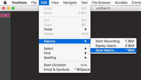 Macos Textmate Tab And De Tab Selected Block Stack Overflow