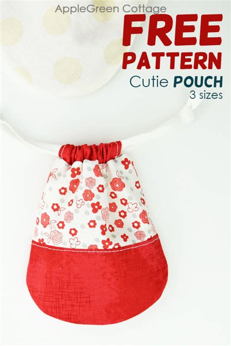 Free Drawstring Pouch Pattern Cutie Applegreen Cottage