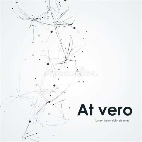 Connect Abstract Dots And Lines Data Science Atom Technology Graphic