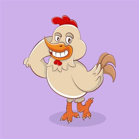 Premium Vector Vector Ayam Jago Sedang Melirik Untuk Menarik Betina