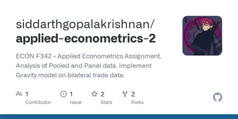Github Siddarthgopalakrishnan Applied Econometrics Econ F Applied Econometrics