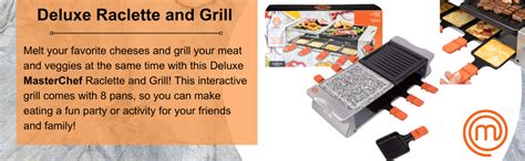 Masterchef Dual Raclette Table Grill W Non Stick Grilling