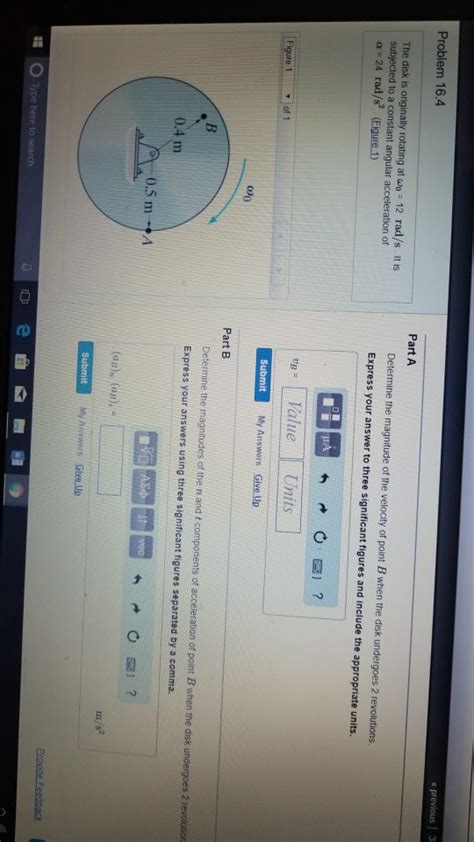 solved previous 3 problem 16 4 part a rad s to a constant