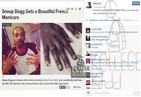 50 Cent Calls Out Snoop Dogg For French Manicure Welcome To