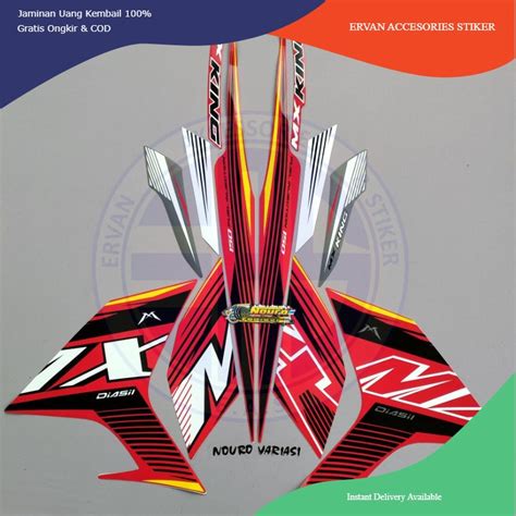 Jual Striping Yamaha Mx King 150 2022 2023 Merah Body Standar Shopee