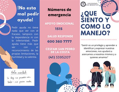 Triptico Salud Mental Monografías Ensayos De Enfermería Comunitaria