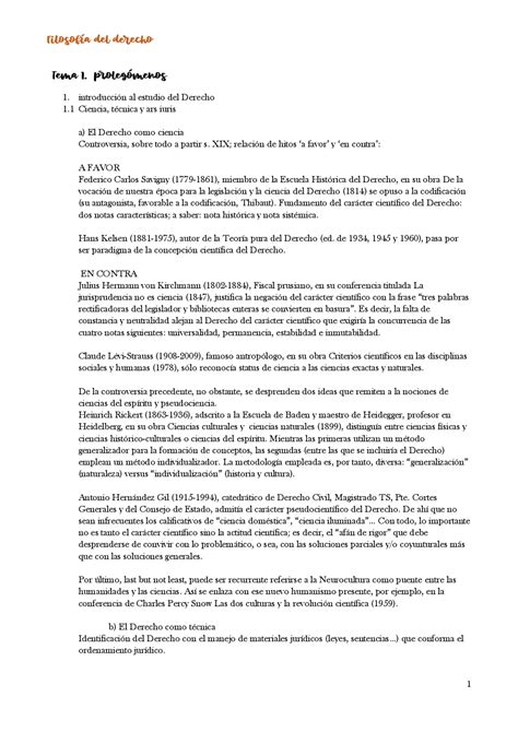 Filosofia Del Derecho Apuntes Apuntes De Filosofía Del Derecho Docsity