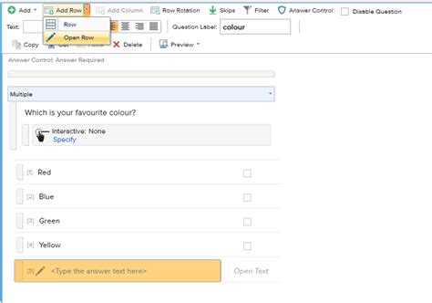 How To Create A Question With Open Answer Options QuenchTec Support