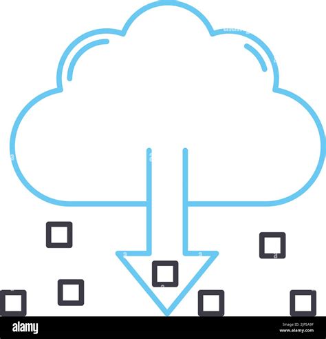 Data Mining Line Icon Outline Symbol Vector Illustration Concept Sign Stock Vector Image