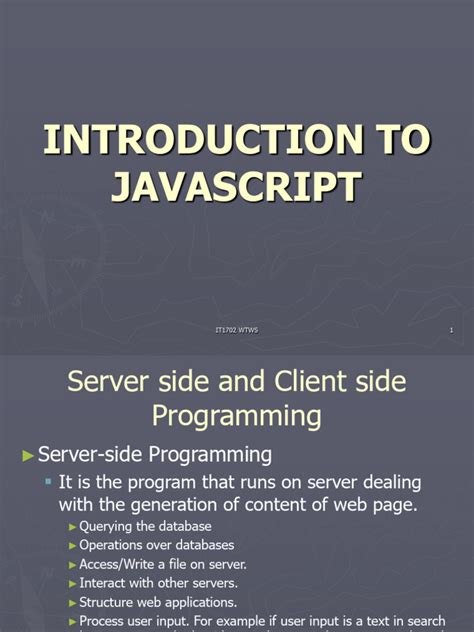 Introduction To Javascript Basics Pdf Dynamic Web Page World Wide Web