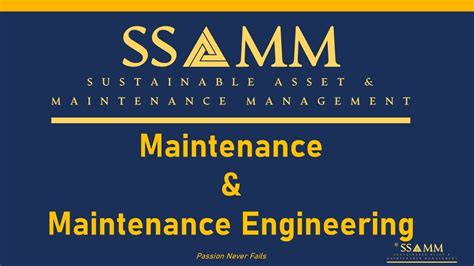 Maintenance Framework Ssamm Academy