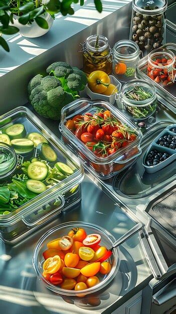 Healthy Meal Prep With Nutritious Ingredients Premium Ai Generated Image