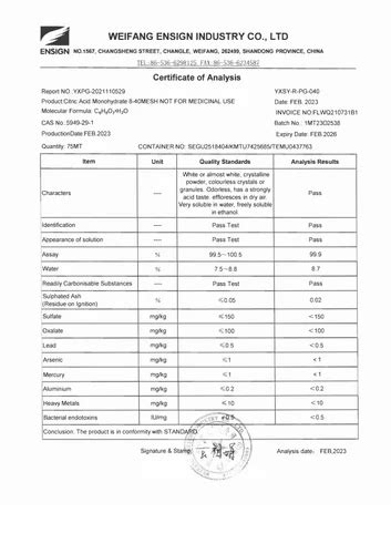 Citric Acid Powder Packaging Type Bag Packaging Size 25 Kg At ₹ 60