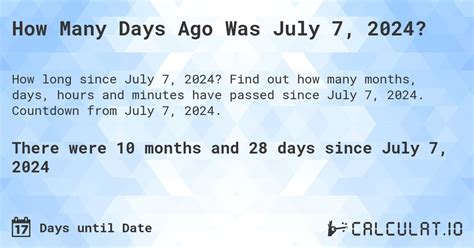 How Many Days Until July 7 2024 Yetta Katerine