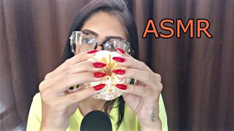 Asmr Sons Da Boca Mouth Sounds Comendo Tangerina Youtube