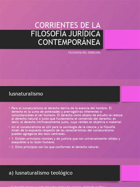 Corrientes De La Filosofía Jurídica Contemporánea Pdf