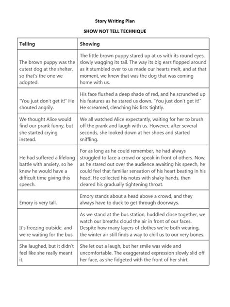 Story Writing Plan Pdf Sky Thunder