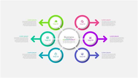 Plantilla De Pasos O Opciones De Infografía De Diagrama Circular