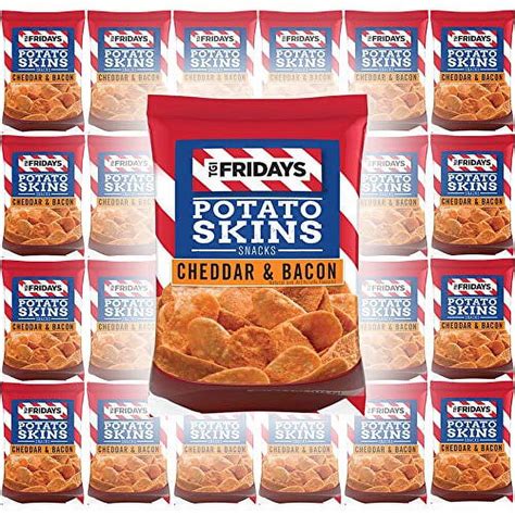 Tgi Fridays Potato Skins Snacks Cheddar And Bacon 1oz Bag Pack Of 24