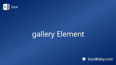 Gallery Element ExcelBaby