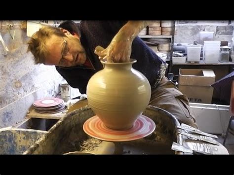 Throwing a Big Wide Clay Pottery Vase on the Wheel - YouTube