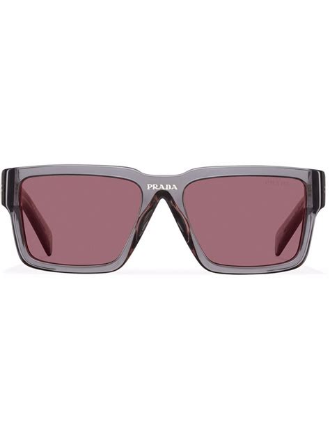 Prada Eyewear Runway Rectangle Frame Sunglasses Farfetch