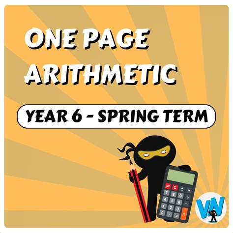 One Page Arithmetic Year 6 Spring Term Vocabulary Ninja