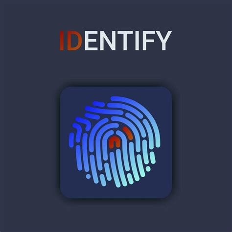 Vector Illustration Of Security Fingerprint Authentication Finger