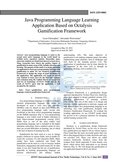 pdf java programming language learning application based on octalysis