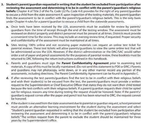 Keystone Testing Perkiomen Valley High School