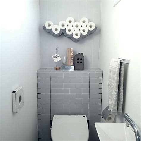 トイレをオシャレに！ついつい自慢したくなる収納anddiy実例 Bathroom Mirror Lighted Bathroom