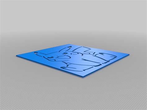 Free Other Stl Download Pikachu Stencil 10by Smt M 🦊