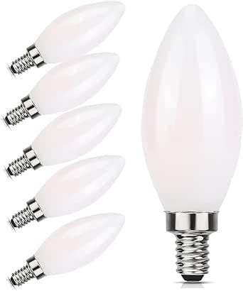 Seigun 4W Frosted Candelabra LED Bulbs B11 2700K Warm White 360