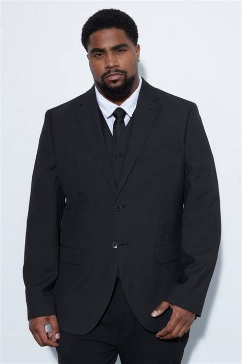 Plus Slim Single Breasted Suit Jacket Boohoo Uk