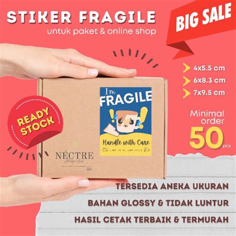 Jual Stiker Fragile Cute Lucu Label Untuk Olshop Online Shop Paket Murah Shopee Indonesia
